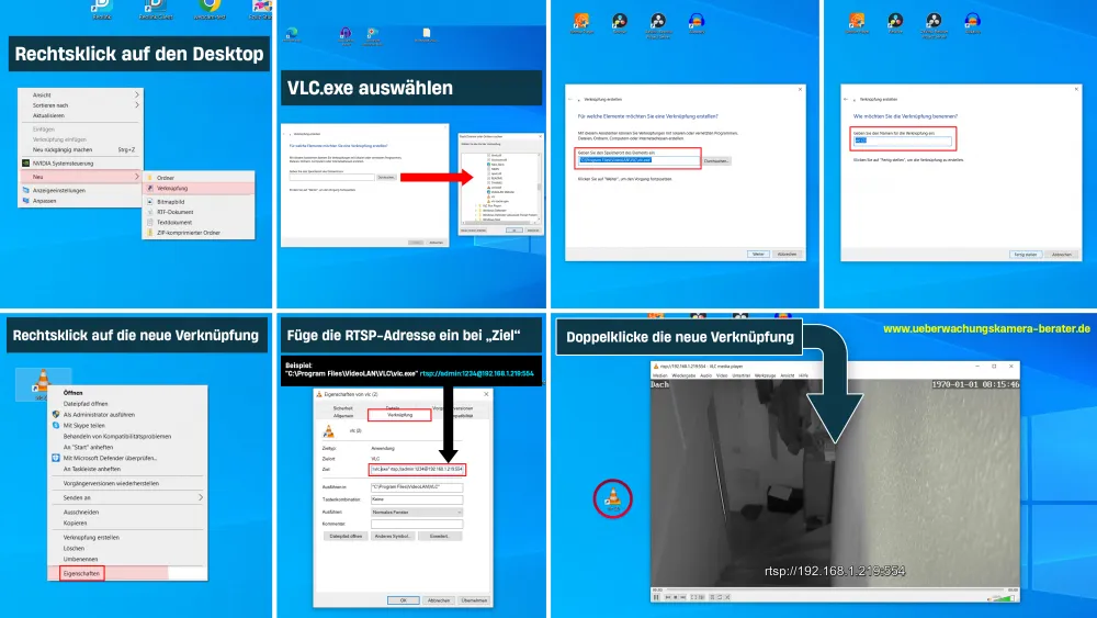 RTSP automatisch in VLC starten | Überwachungskamera-Berater
